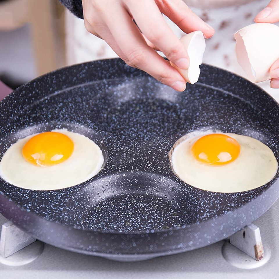Aluminum 4-Cup Egg Frying Pan, Non Stick Egg Cooker Pan | eBay