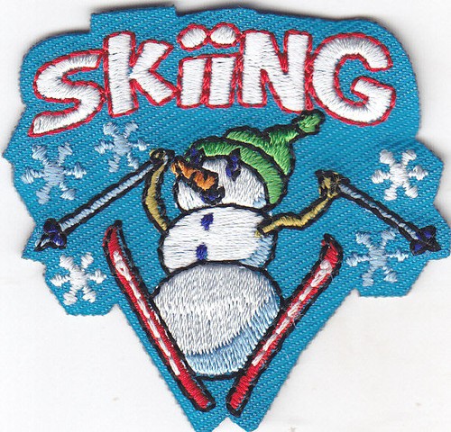 SKIING Iron On Patch Ski Winter Sport | eBay