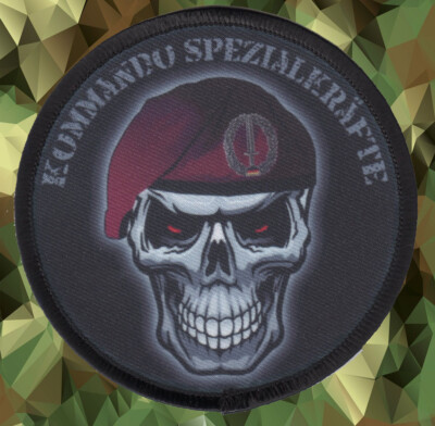 KOMMANDO SPEZIALKRÄFTE SKULLAufnäher/Patch Bundeswehr/Reservist/BW ...