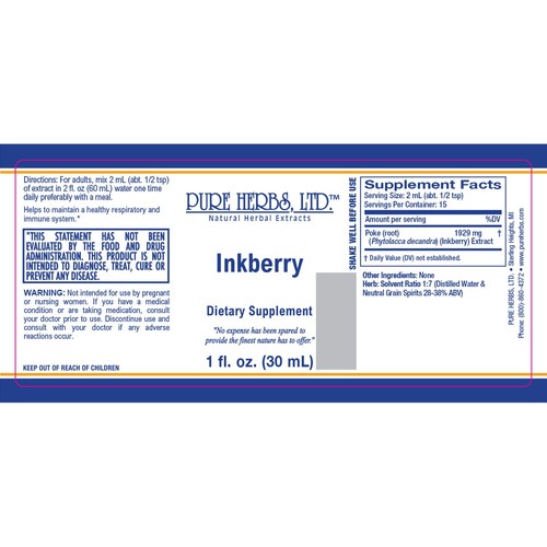 Pure Herbs: Inkberry (Poke Root) - 1 oz. | eBay