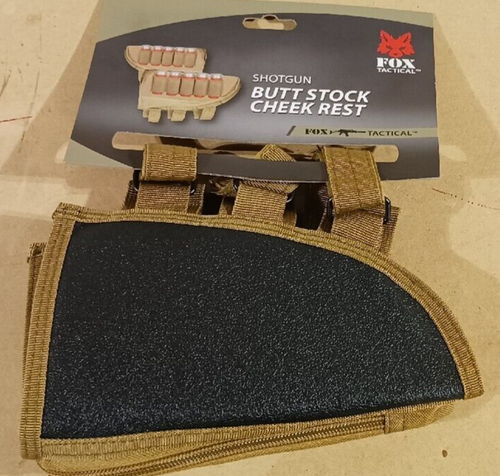 Fox Tactical Right Hand Butt Stock SNIPER Rifle Ammo Cheek Rest COYOTE ...