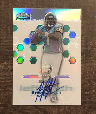 2003 Topps Finest Byron Leftwich Refractor Rookie 42/199 Auto Autograph ...