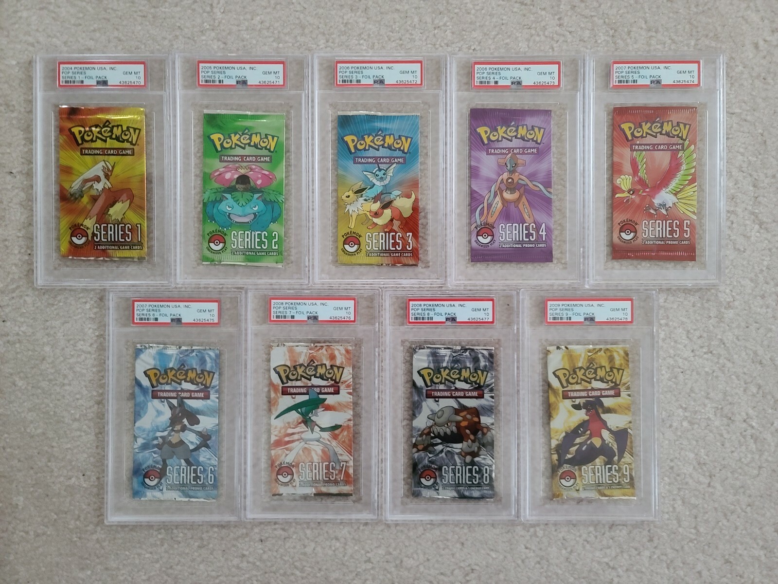 Pokemon POP Series 1-9 Booster Pack PSA 10 Complete Set: POP Series 5 ...