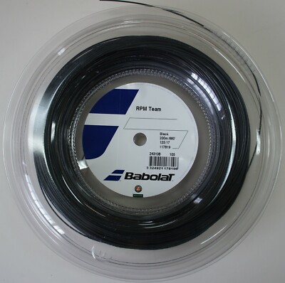New BabolaT RPM TEAM 125/17 200M Reel Tennis String, Black | eBay Australia