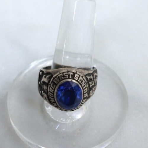 West Kenmore 21mm Vintage 1981 High School Class Ring Sterling Blue Devils USA | eBay