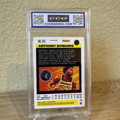 2020-21 Panini Flux - Rookies Anthony Edwards #202 Pulsar Prizm (RC ...