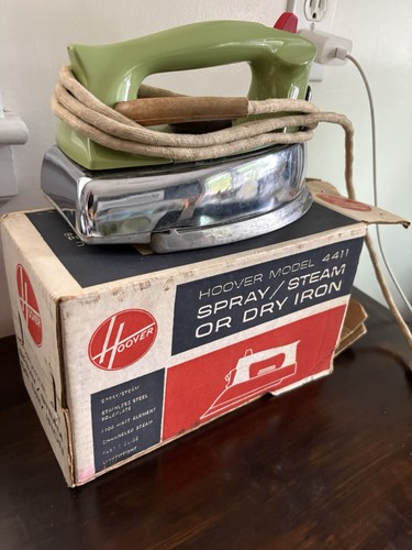 Vintage Hoover Spray Steam or Dry Iron Model 4411 - Box | eBay