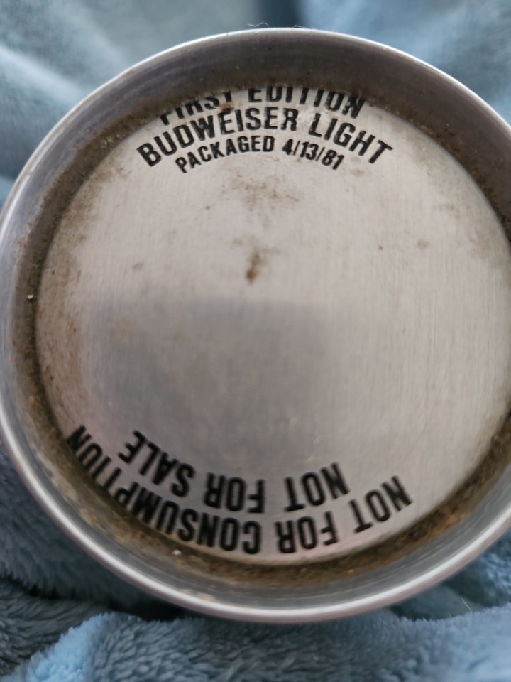1981 First Edition Budweiser Light Bud Commemorative Can for Display 4 ...