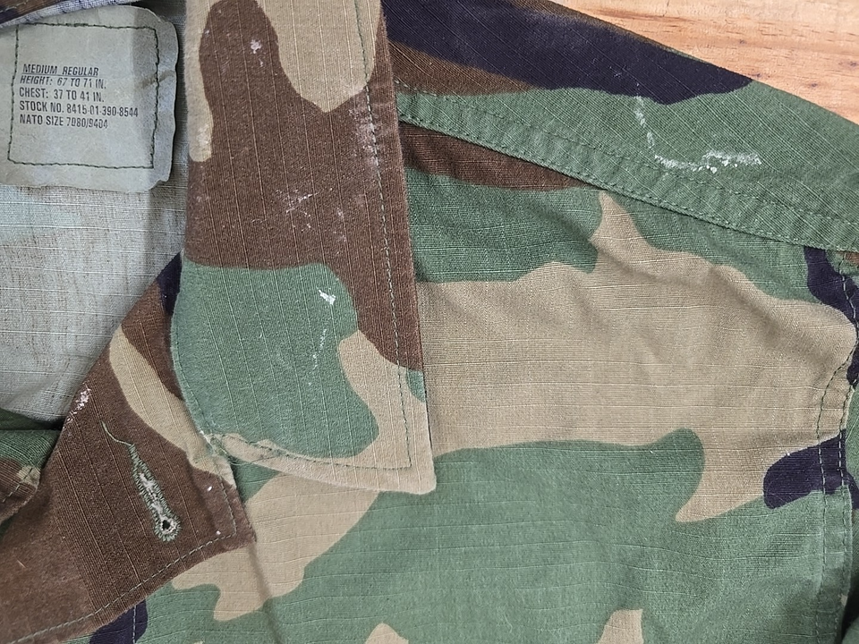 Salty USGI BDU M81 Woodland Combat Uniform Field Jacket Medium regular ...