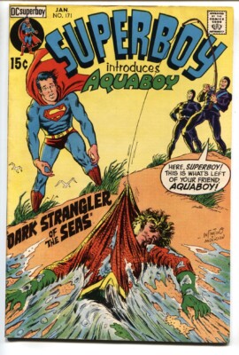 Superboy #171 comic book 1971-DC VF- First appearance of AQUABOY ...