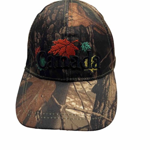 Canada Camouflage Brown Rust Hat Cap Embroidered Letters Leaves Hook ...