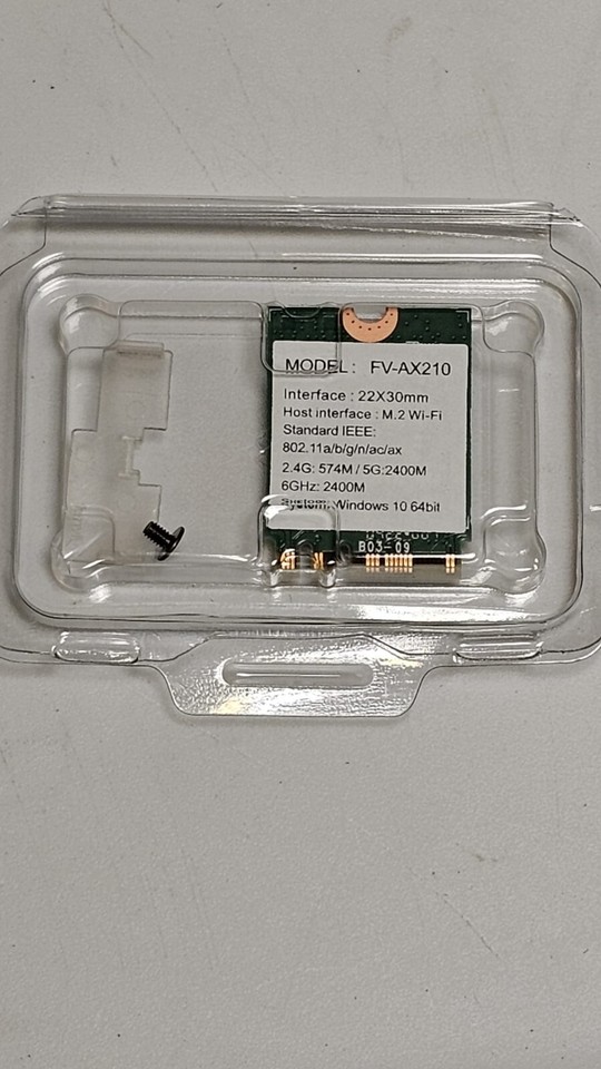 Intel WiFi 6E AX210 M.2 2230 2X2 Bluetooth NO VPRO AX210.NGWG.NV FRU ...