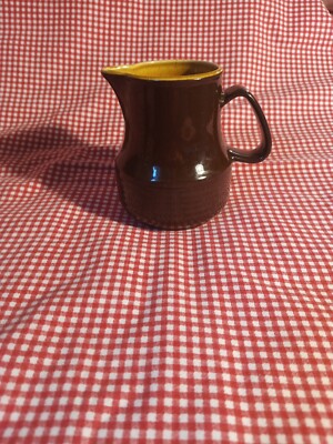 Mid Century Modern Ceramic Creamer Brown Gold Yellow Preowned | eBay