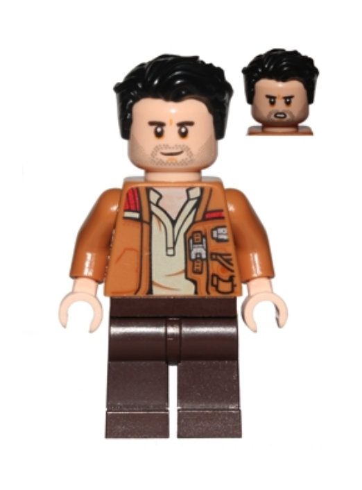 Lego Poe Dameron 75149 Medium Dark Flesh Jacket Star Wars Minifigure | eBay