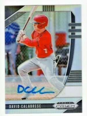 David Calabrese Silver Prizm AUTO RC 2020 Panini Prizm Draft Picks # ...