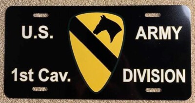 US ARMY 1st CAV Division Booster License Plate Cavalry Military Camp ...