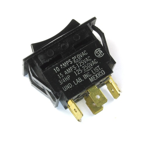 Carling Maintained Rocker Switch DPDT 10A 250Vac 15A 125Vac, ON/OFF/ON ...