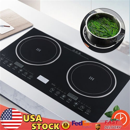110V 2 Burners Cooktop Stove Electric Induction/Ceramic Cooker Countertop 110V | eBay