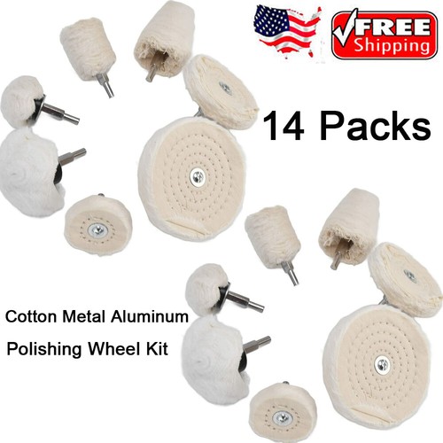 Cotton Metal Aluminum Polishing Wheel Kit for Drill Die Grinder Car ...