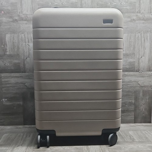 AWAY The Carry-on 22” Beige Hard Shell Spinner 4 Wheel Upright Rolling ...