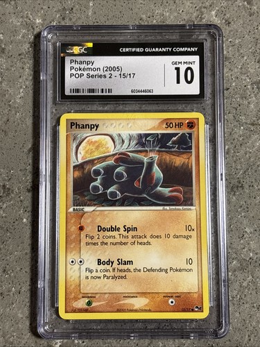 Phanpy 015/017 POP Series 2 Regular Gem Mint 10 Tomokazu Kamiya Art | eBay