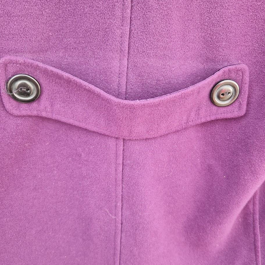 JBC COLLECTIONS Purple Duffle Coat UK 14 Hooded 70% Wool Winter Jacket ...