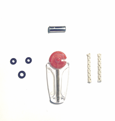 Scripto VU Lighter Parts Repair Kit - Flint Wheel Flange, Seals, Wicks ...