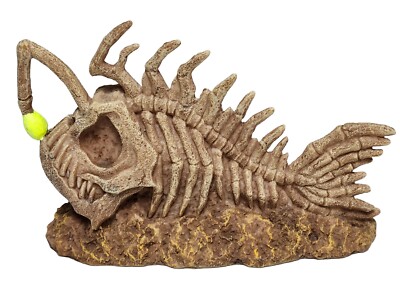 Anglerfish Skeleton Aquarium / Fish Tank Decor GLOWS Thrills And Chills ...