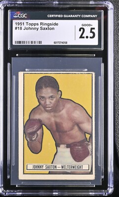 1951 Topps Ringside #18 Johnny Saxton - CGC 2.5 Good+ | eBay