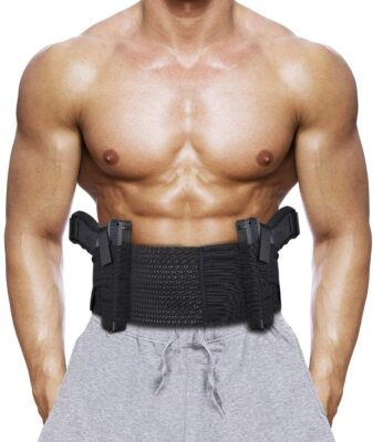 Tactical Elastic Mesh Belly Band Waist Hand Gun Pistol Holster Army Gun ...