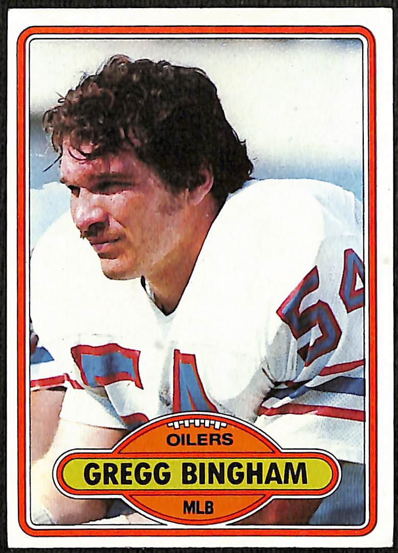 1980 Topps Gregg Bingham #518 Houston Oilers | eBay
