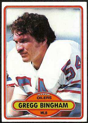1980 Topps Gregg Bingham #518 Houston Oilers | eBay