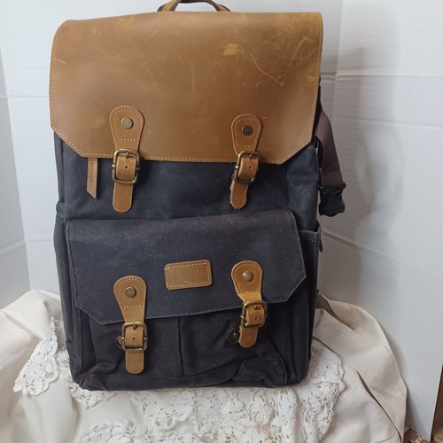 JAEP Camera Backpack Weather Resistant Vintage Leather | eBay