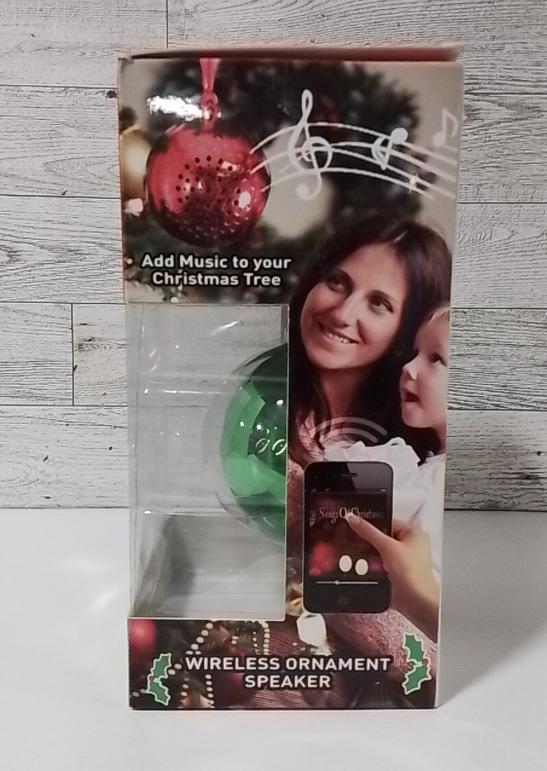 SOUNDLOGIC Holiday Tunes Bluetooth Wireless Christmas Ornament Speaker ...