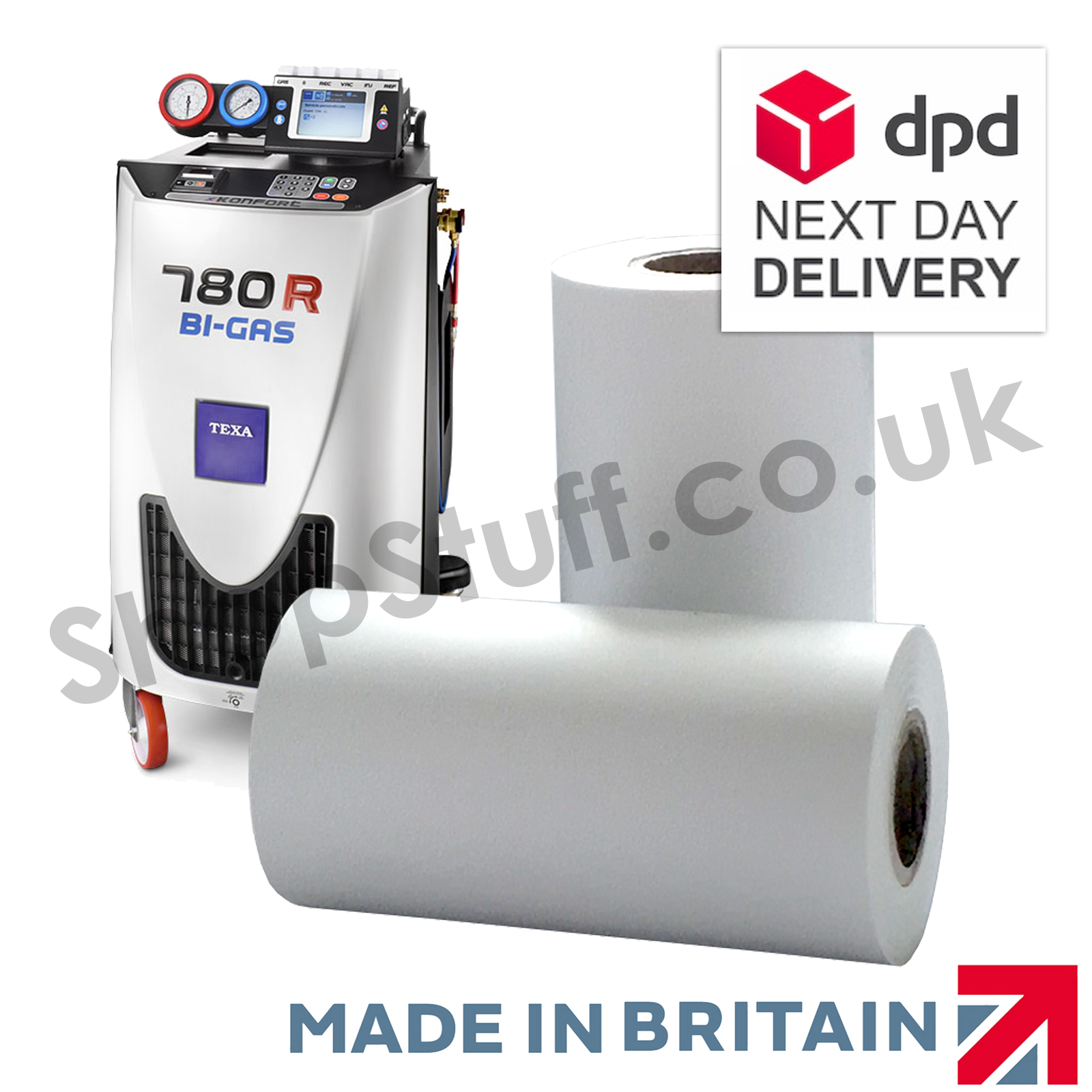 BOX OF 5 ROLLS for the Texa Konfort 780R BI-GAS 57x30mm Thermal Paper ...