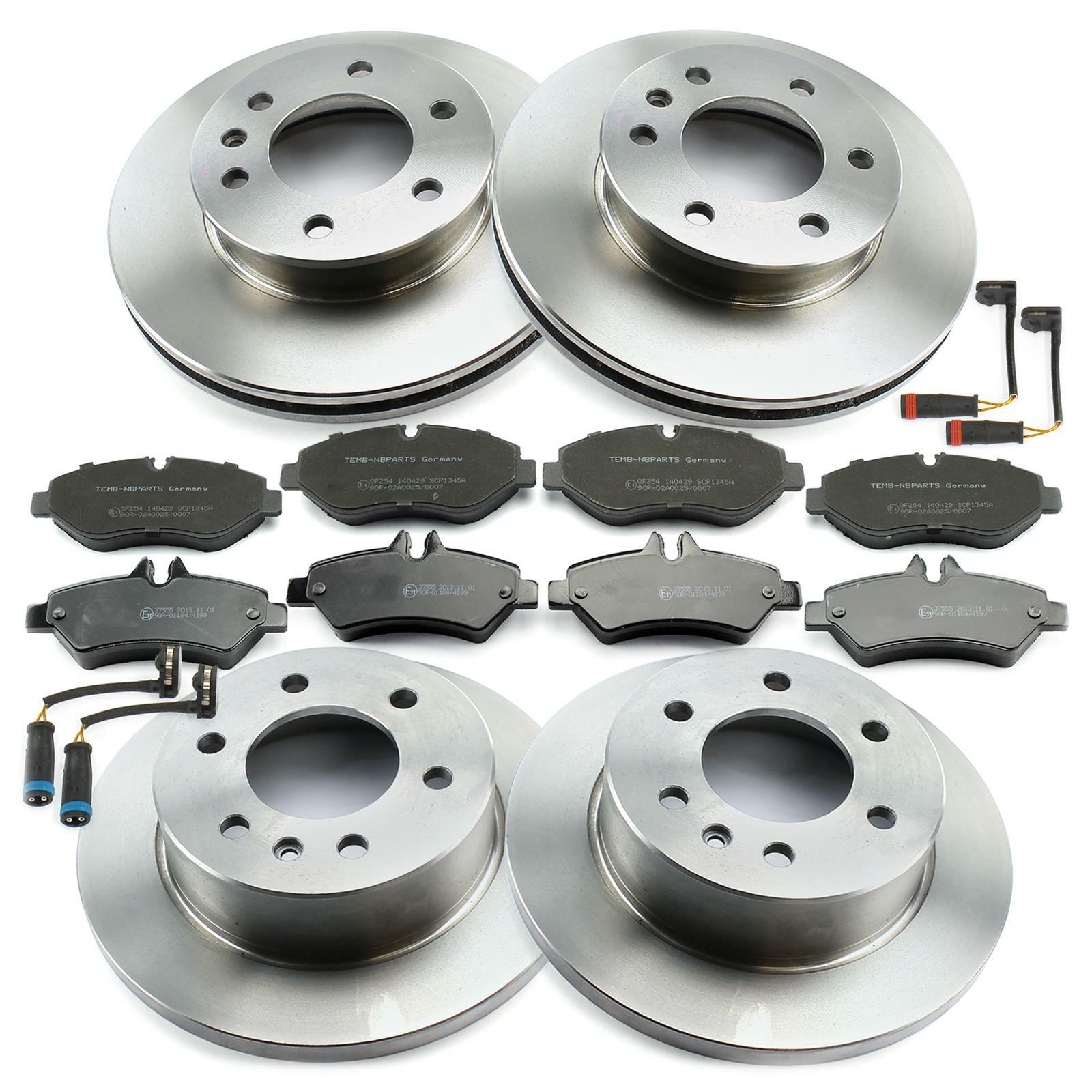 Bremsscheiben Bremsbeläge vorne hinten für Mercedes-Benz Sprinter 3-t 3 ...
