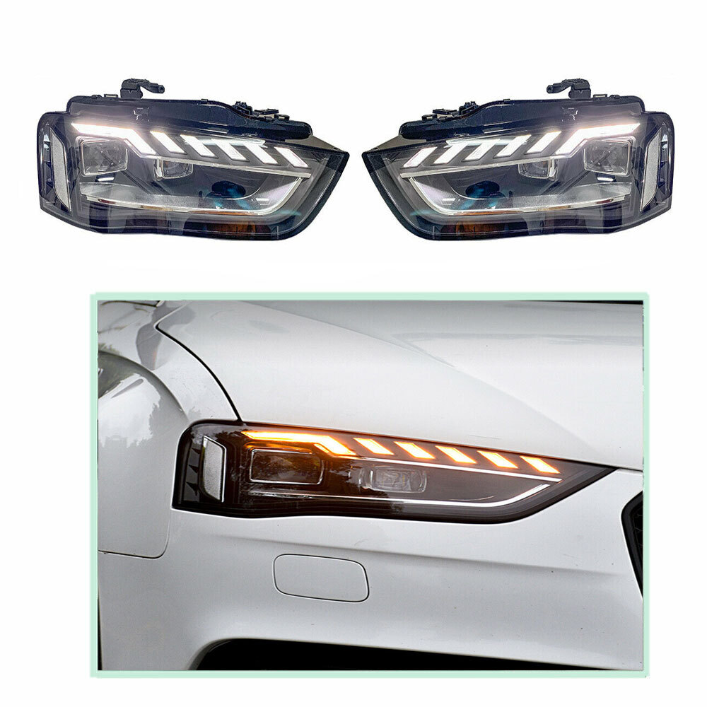 For 2013-2016 Audi A4 Headlight Assembly HID Xenon LED DRL Bulb Beam ...