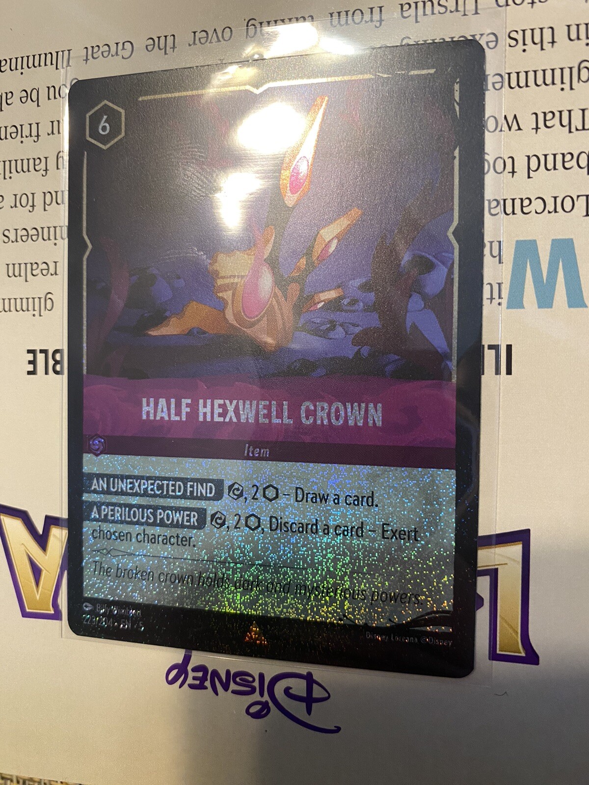 Lorcana - Illumineer’s Quest - Half Hexwell Crown - 223/204 - NM Confetti Foil | eBay