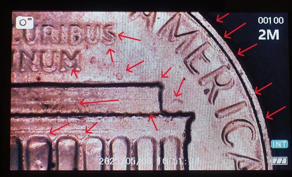 1983 D Penny One Cent Error Coin Red Error Double Ear, Tear, DD ...