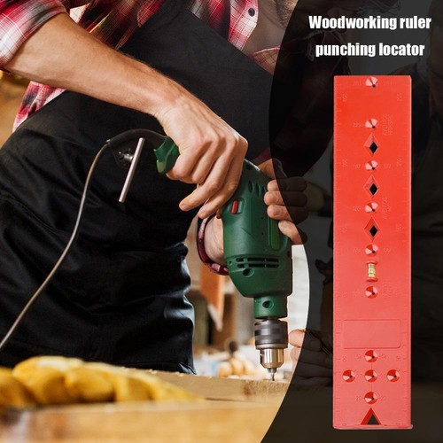 Bubble Level Ruler Wooden Pillars Hole Drilling Guide Locator ...