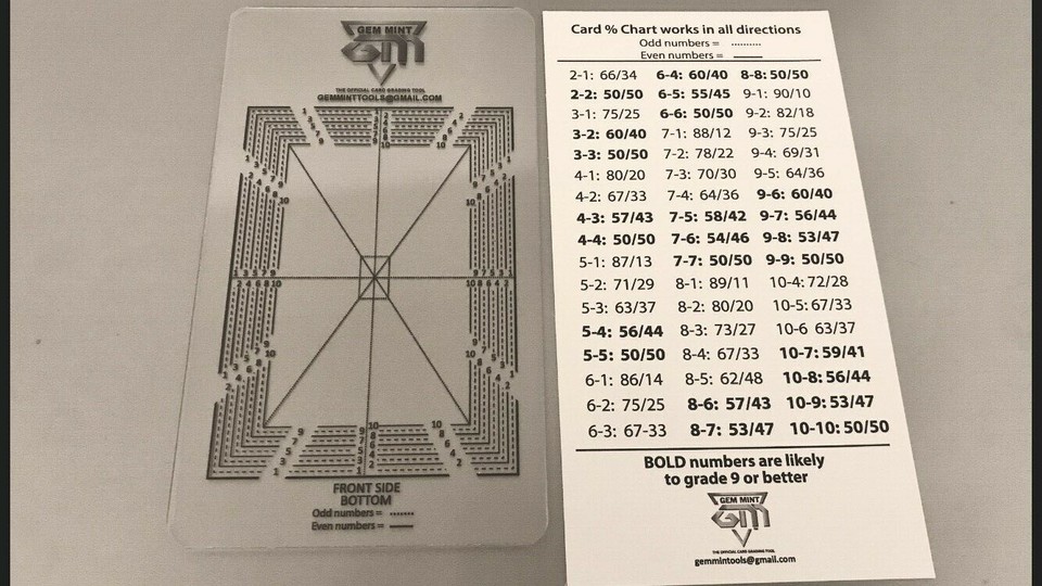Card Grading / Centering card tool Gem Mint PSA / BGS / TCG Pokémon ...