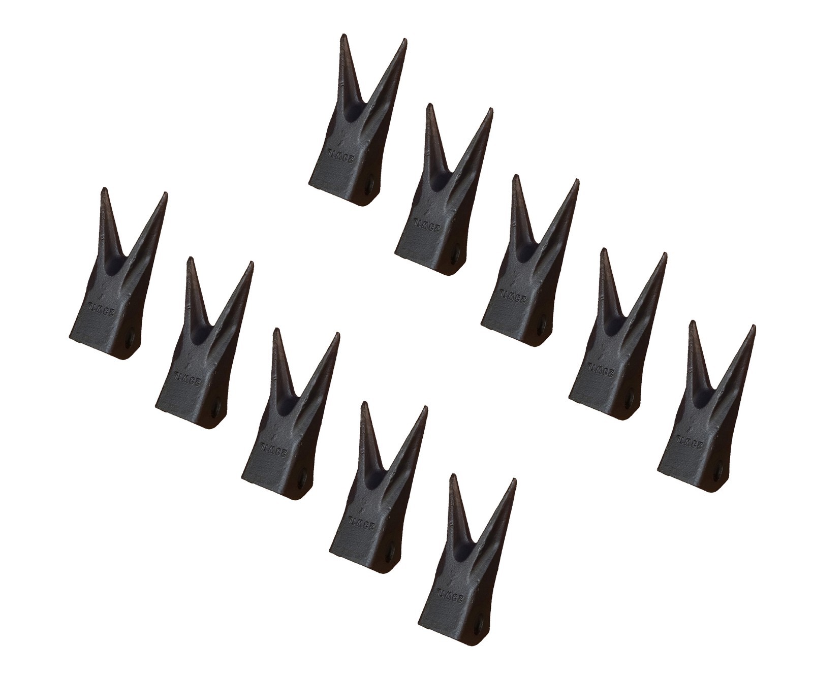 10 Backhoe, Excavator, Skid Steer Bucket Twin Tiger Rock Teeth- T230WTL ...