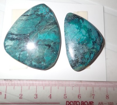 Turquoise Stone Flat Free Form Cabochon 149 Carat 2 pieces 29.8 gram ...