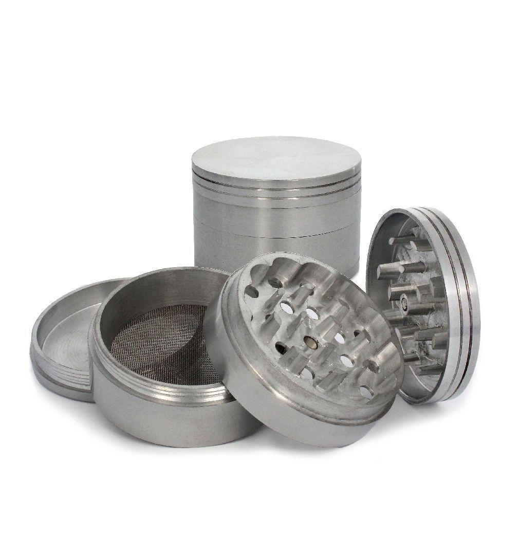 Metal Aluminum Herb Spice Grinder 4 Piece 2.5" 63mm with Screen crusher ...