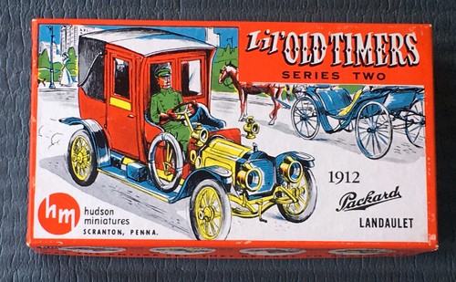 HUDSON MINIATURES LIL OLD TIMERS 1912 PACKARD 1952 VINTAGE US PLASTIC 1 ...