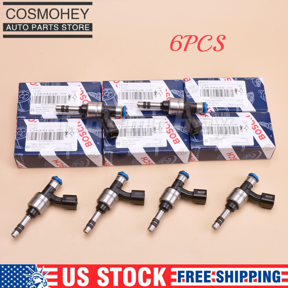 Set of 6 Fuel Injectors For 12-17 Chevrolet Equinox Impala 3.6L OEM ...