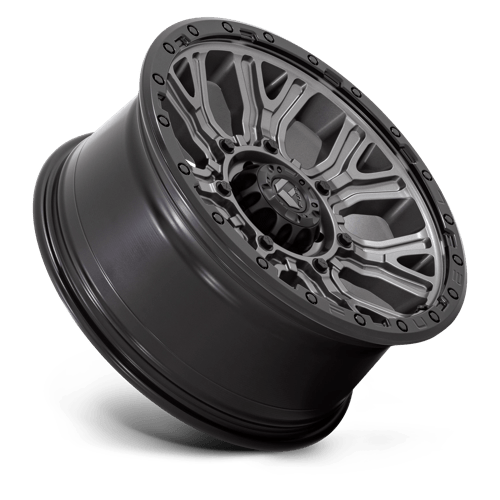 Fuel D825 Traction Matte Gunmetal With Black Ring 1-Piece Rim: 20x9 ...
