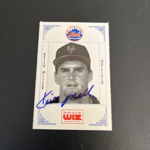 KEITH MILLER SIGNED RARE 1991 NEW YORK METS WIZ SGA BASEBALL CARD ...