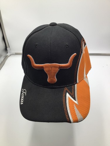 Texas Longhorn (Sharktooth Embroidery) Black Adjustable Baseball Cap H1 ...