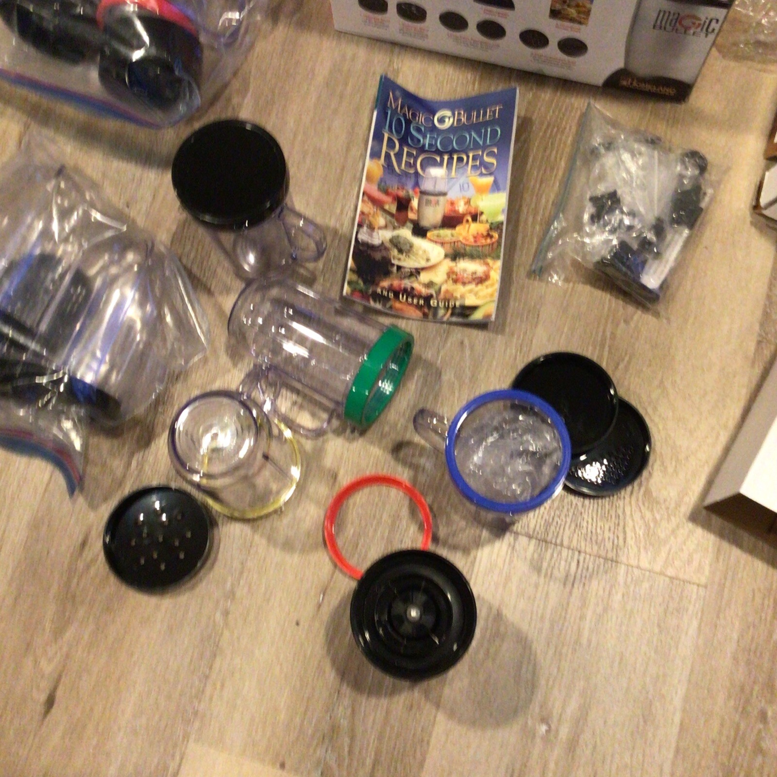 Magic Bullet Parts 12 Cups 4 Bases Multiple Lids And Manual Original ...